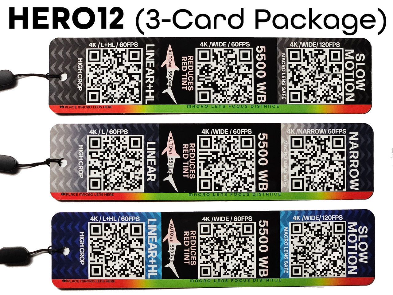 GoPro QR Code Cards for Underwater Video (Hero 8, 9, 10, 11, 12, 13)