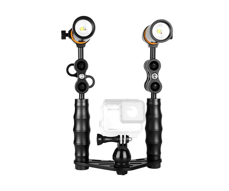 Orcatorch D710V Double Light Combo Kit for GoPro
