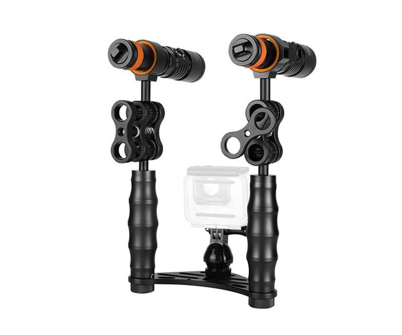 Orcatorch D710V Double Light Combo Kit for GoPro
