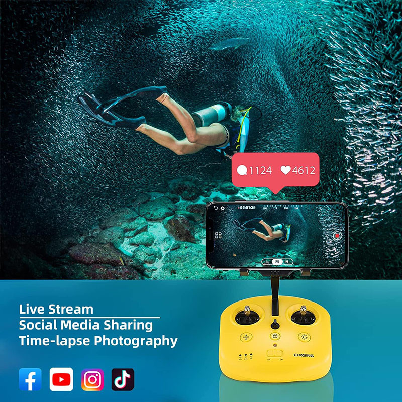Chasing Gladius Mini S Underwater ROV