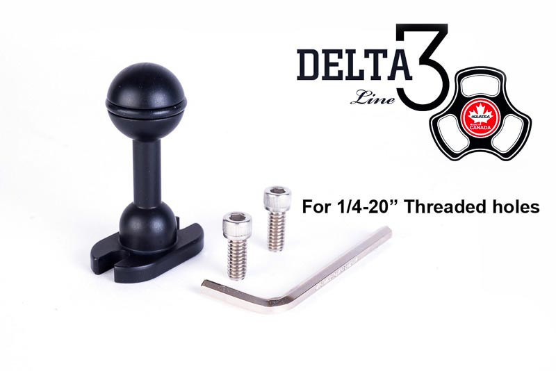 Aquatica 1 Ball Adapter for Aquatica Handle (with two 1/4 20 screws)