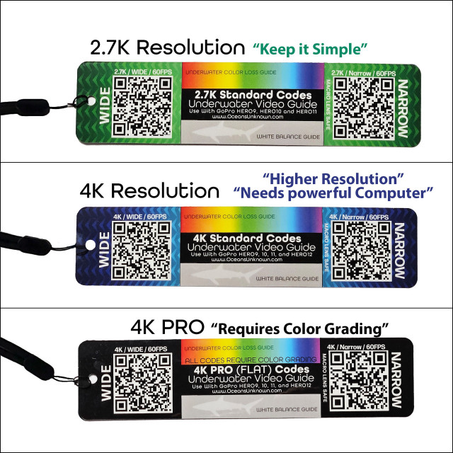 GoPro QR Code Cards for Underwater Video (Hero 8, 9, 10, 11, 12)