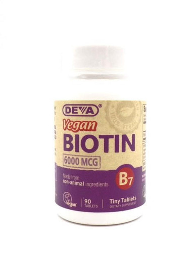 Vegan Biotin - (B7) - 6000mcg - Dietary Supplement - 90 Tiny Tablets ...
