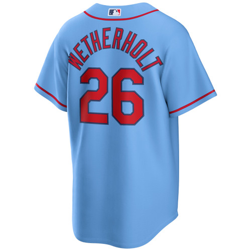 JJ Wetherholt St. Louis Cardinals Alternate Light Blue Jersey by NIKE ...
