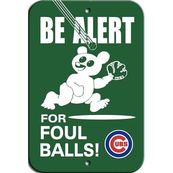 Wrigley Field 'Be Alert For Foul Balls' Sign | Official MLB®