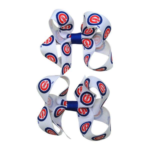 Chicago Cubs Mini-Junior Bow Pair by USA Bows | Official MLB®
