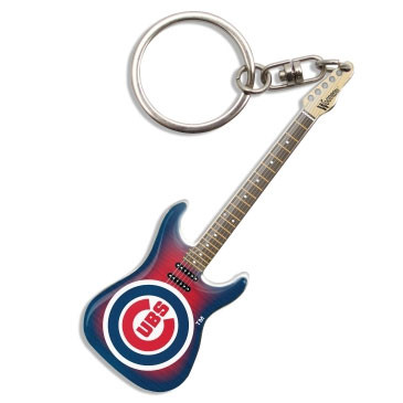 Chicago Cubs Electric Guitar Keychain | Woodrow Keychains