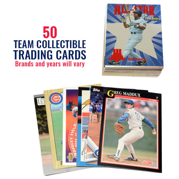 Chicago Cubs 50-Pack Assorted Baseball Cards | Official MLB®