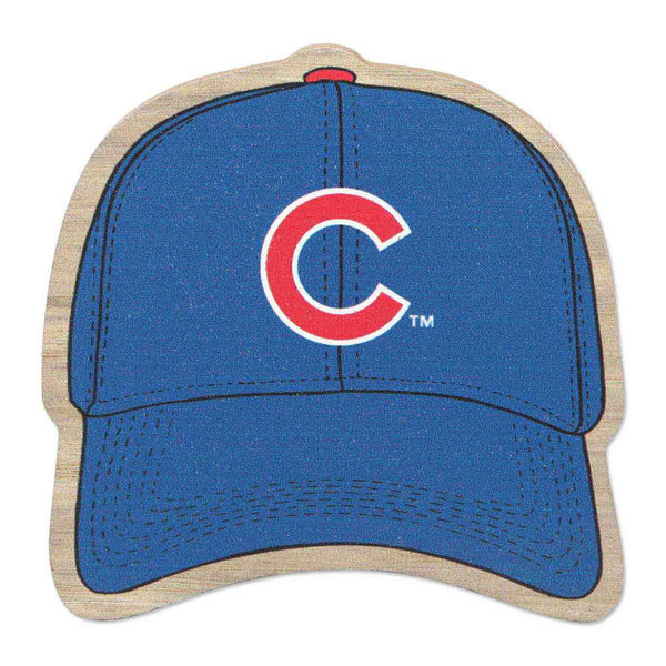 Chicago Cubs Baseball Cap Wood Magnet | Official MLB®