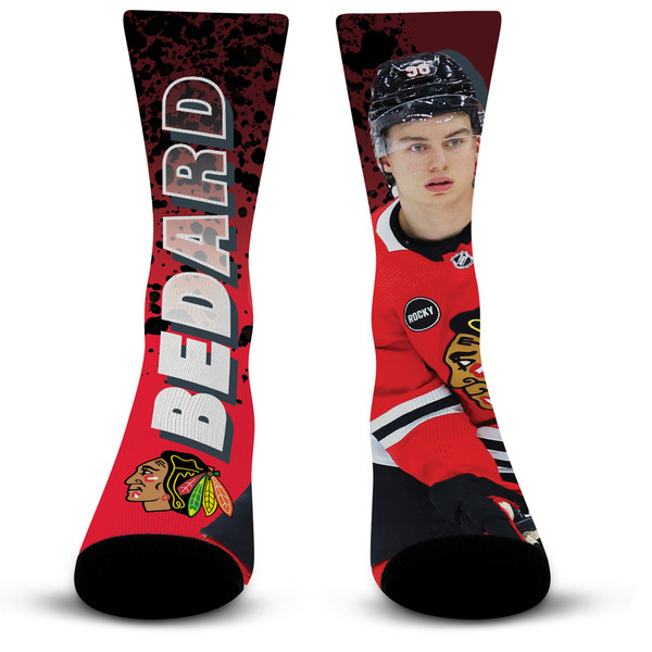 Connor Bedard Chicago Blackhawks Socks by For Bare Feet | Official NHL®