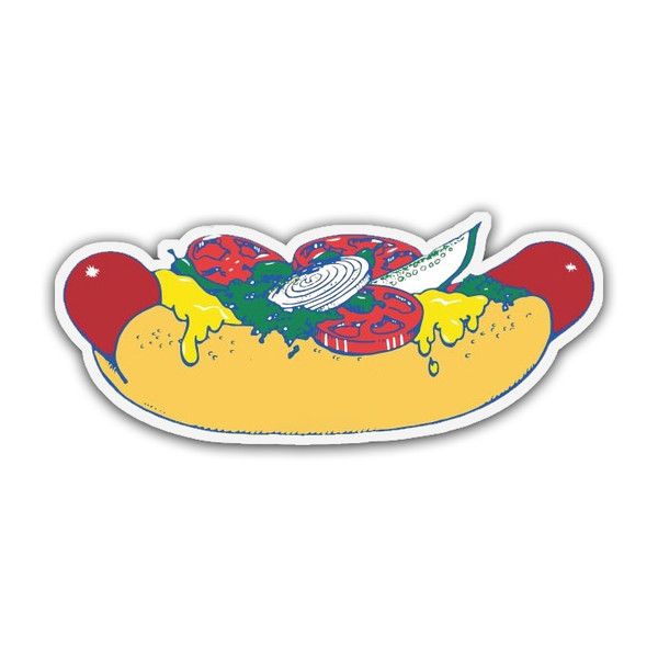 Chicago Hot Dog Sticker | Wrigley Field Gear