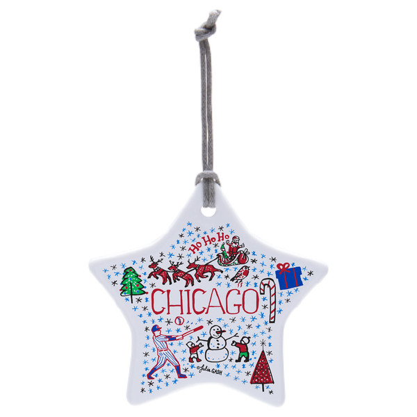 Chicago Baseball x Julia Gash Circular Ornament | Official Chicago Ornament