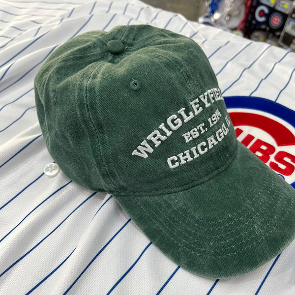 Wrigley Field Adjustable Green Cap | Official Wrigley Field Hats