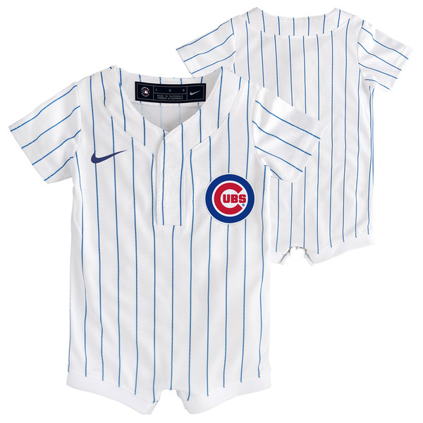 Chicago Cubs Newborn / Infant Official Jersey Romper by NIKE®