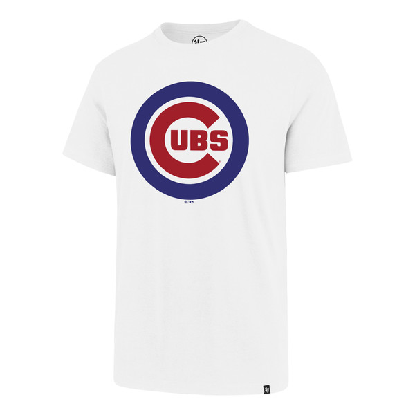 Chicago Cubs White Wash Logo Super Rival Tee by '47® | Official MLB®