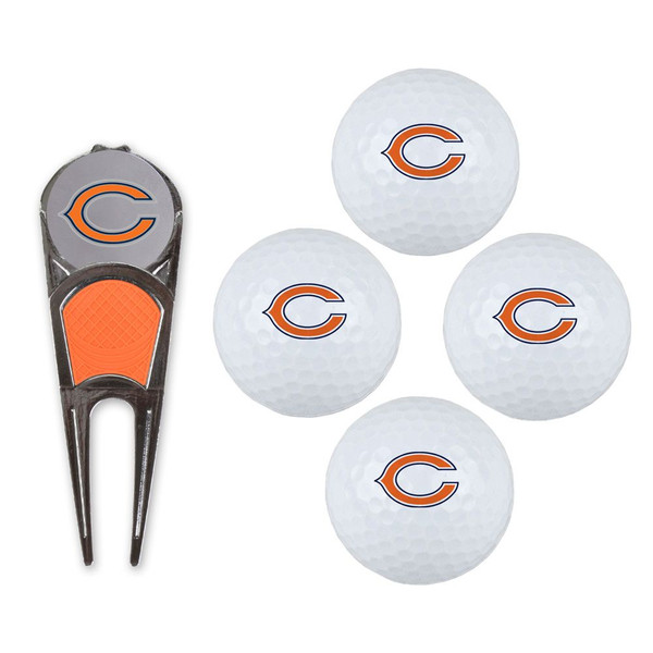 Chicago Bears 4 Golf Balls, Repair Tool & Marker Set by WinCraft ...