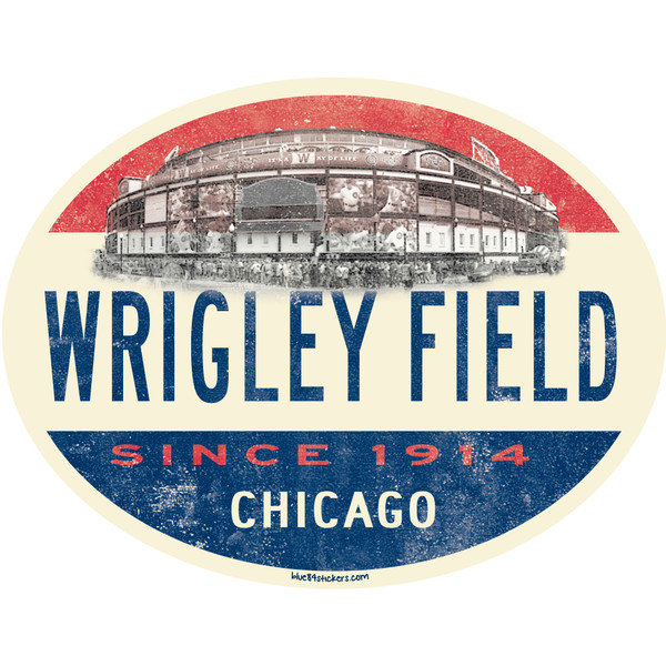 Wrigley Field Oval Stadium Sticker | Wrigley Field Souvenirs