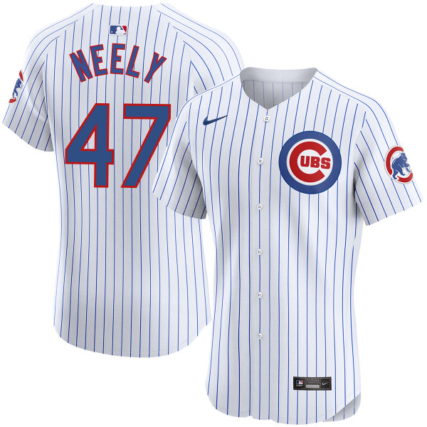 Jack Neely Chicago Cubs Home Elite Stitched Authentic Jersey by NIKE