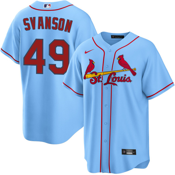 Matt Svanson St. Louis Cardinals Alternate Light Blue Jersey by NIKE