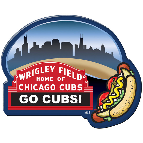 Chicago Cubs Marquee Bean & Hot Dog Premium Acrylic Magnet