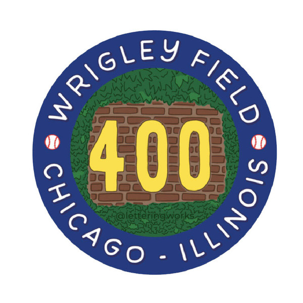 Wrigley Field 400 Sticker | Wrigley Field Gear