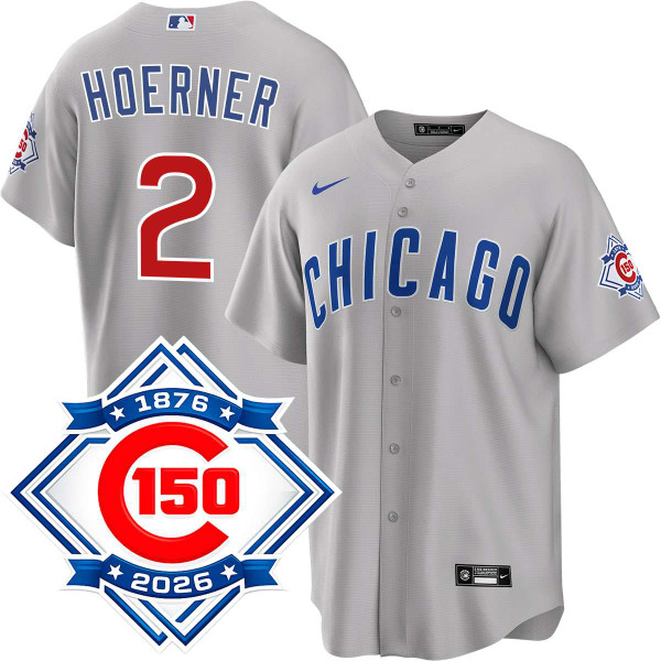 Nico Hoerner Chicago Cubs Road 150th Anniversary Jersey by NIKE ...
