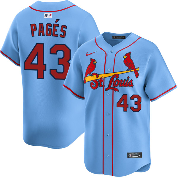 Pedro Pagés St. Louis Cardinals Alternate Light Blue Limited Jersey by ...