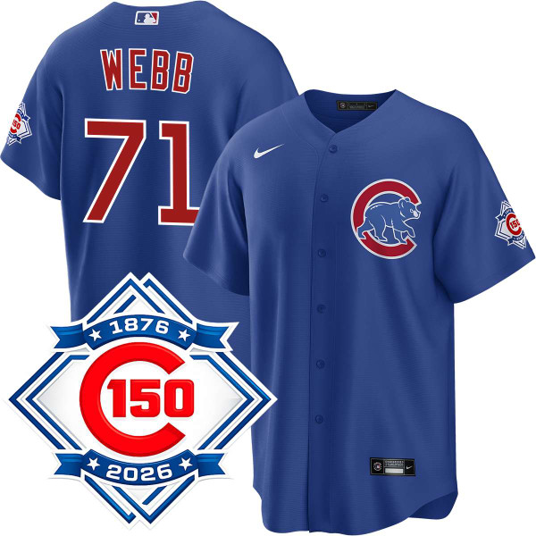Jacob Webb Chicago Cubs Alternate 150th Anniversary Jersey by NIKE ...