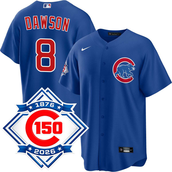 Andre Dawson Chicago Cubs Alternate 150th Anniversary Jersey by NIKE ...