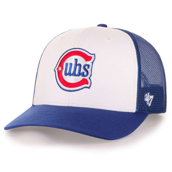 Chicago Cubs Freshman Blues Alternate Mesh Trucker Cap by '47 ...
