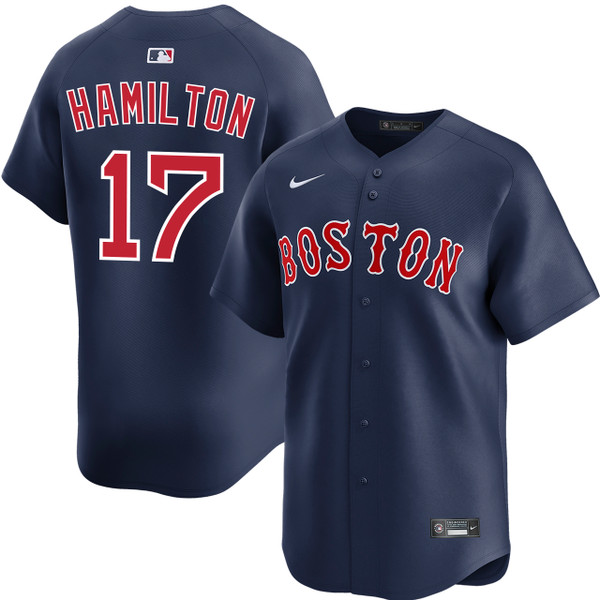 David Hamilton Boston Red Sox Alternate Navy Limited Jersey by NIKE ...