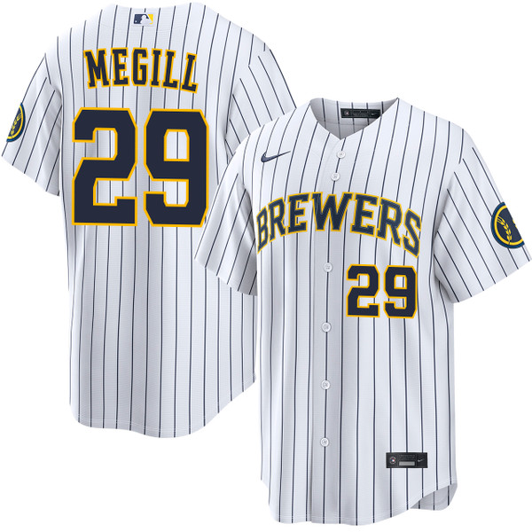 Trevor Megill Milwaukee Brewers Alternate Home Stadium Jersey by NIKE ...