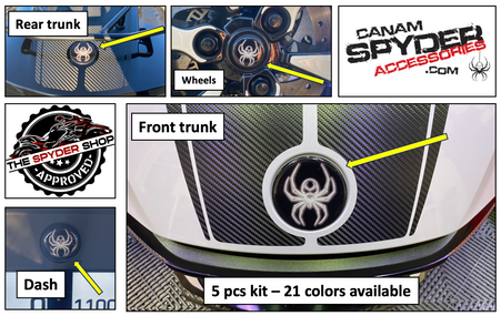 F3 Series & RT 2020 and up - Emblem Set For Spyder (5 PCS) - Color ...
