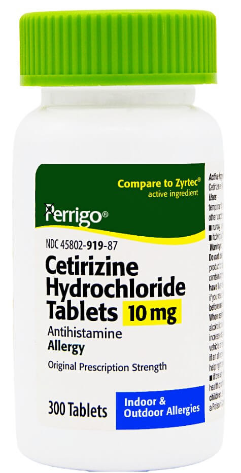 Perrigo Cetirizine 10mg Antihistamine Allergy Relief | Zyrtec