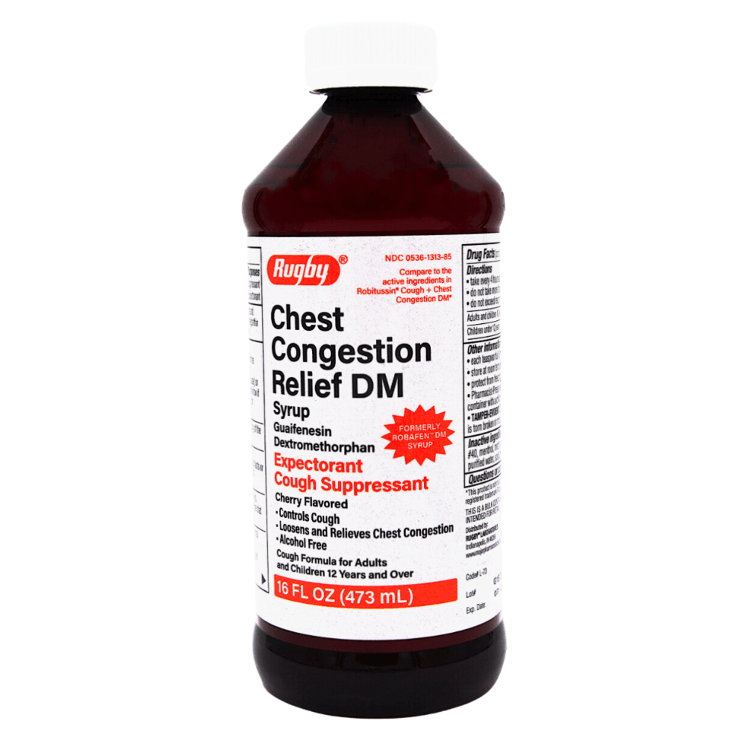 Rugby Chest Congestion Relief DM Syrup - Cherry