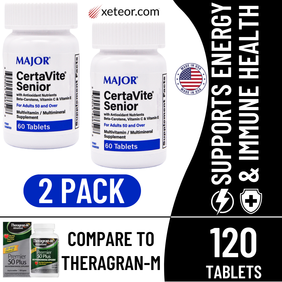 Major CertaVite Senior – 60 Tablets | Theragran-M® Alternative
