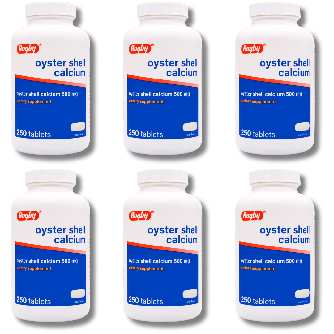 Rugby Oyster Shell Calcium 500 mg – 250 Tablets