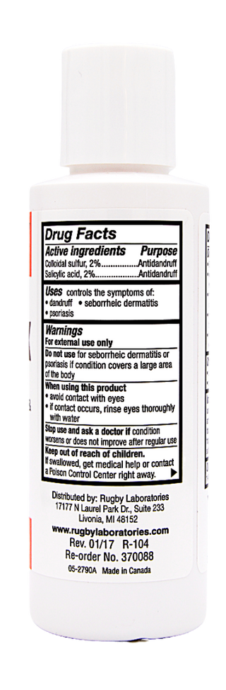 Rugby Sebex Medicated Dandruff Shampoo - 4 fl oz | Sebulex