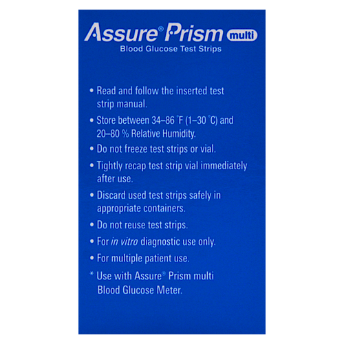 Arkray Assure Prism Multi Blood Glucose - 100 Test Strips - xeteor