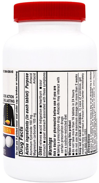 Major Extra Strength Acid Gone - 100 Chewable Tablets (Generic Gaviscon)