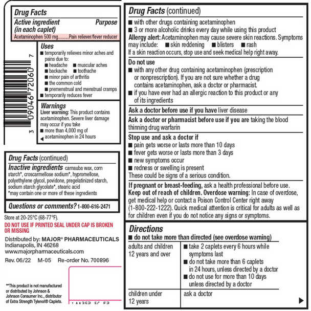 tylenol label information