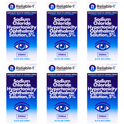 Reliable 1 Sodium Chloride 5% (Muro 128 Generic) – 6 Pack Eye Drops