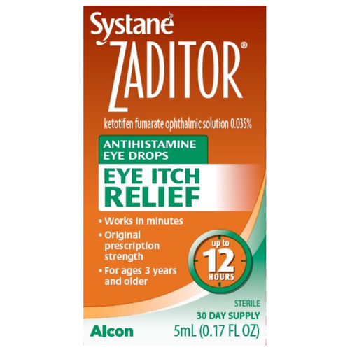 Zaditor Antihistamine Eye Itch Relief Drops (5 mL) | 12-Hour Relief