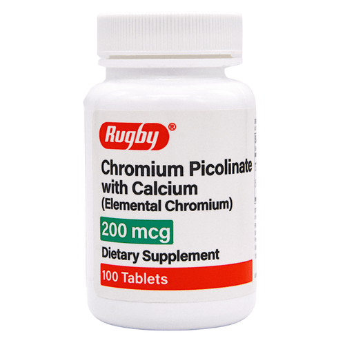Rugby Chromium Picolinate Calcium 200 mcg - 100 Tablets