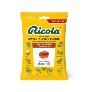 Ricola Sugar Free Swiss Herb Cough Drops - 19 Wrapped Drops - xeteor