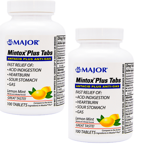 Mintox Plus 2-Pack – Maalox Alternative with Same Ingredients