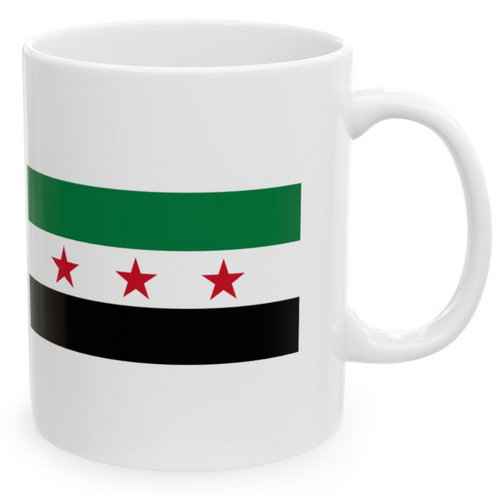 Syria Coffee Mug - 3-Star Syrian Flag - 11 oz | Celebrate Syria's ...