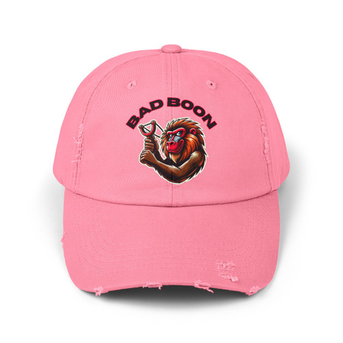 Bad Baboon Hat | Distressed Cap with Bold Cartoon-Style Design - xeteor