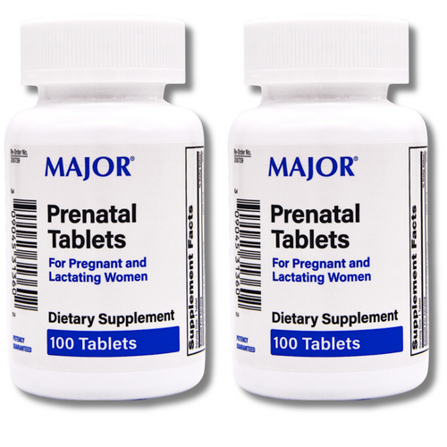 Major Prenatal Tablets - 100 Tablets | 2 Pack