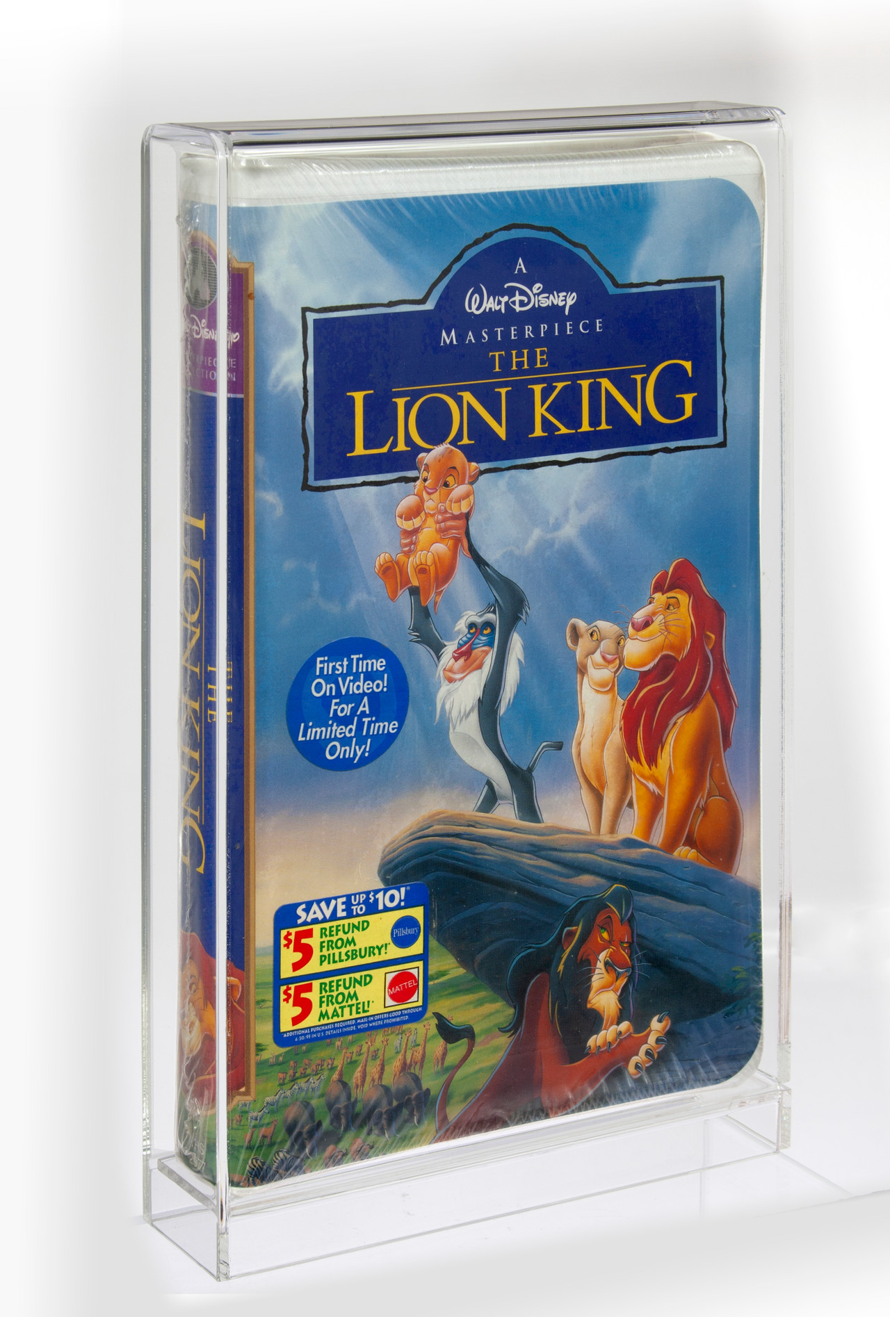 Disney VHS Clamshell Acrylic Display Case - Collectible Grading Authority